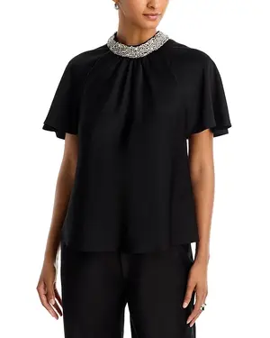 Simkhai Loreta Embellished Top - Black