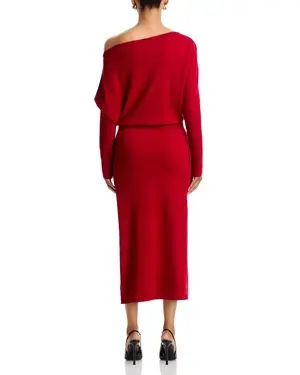 Simkhai Janese Cotton & Cashmere Off-the-shoulder Dress
