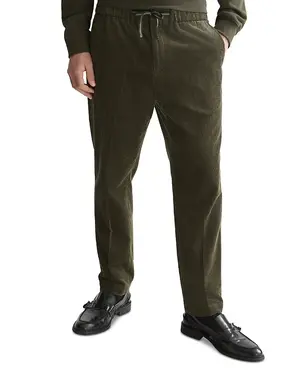 Scotch & Soda Fave Cotton Corduroy Regular Fit Drawstring Pants - Forest Night