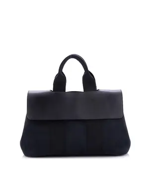 Hermès Pm Valparaiso Bag Toile And Leather - Black
