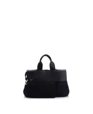 Hermès Pm Valparaiso Bag Toile And Leather - Black