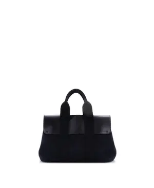 Hermès Pm Valparaiso Bag Toile And Leather - Black