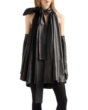 7 For All Mankind Frill Dress - Faux Leather