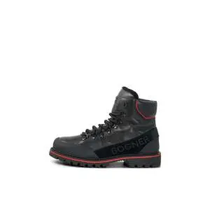 Bogner Helsinki Lace-up Boots With Spikes - Black/red