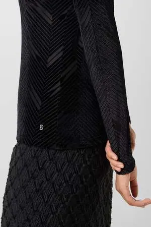 Bogner Cherie Velvet Long-sleeve Top
