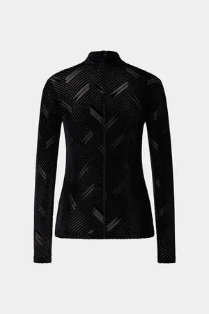 Bogner Cherie Velvet Long-sleeve Top