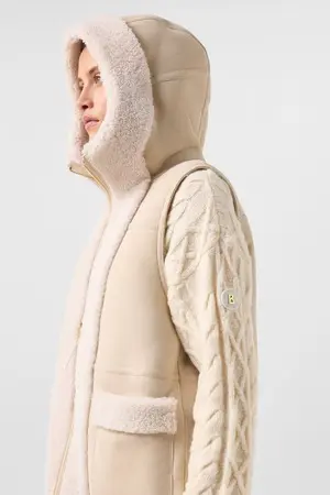 Bogner Lona Lambskin Vest - Camel/cream