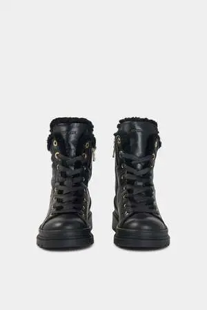 Bogner St. Moritz Lace-up Boots With Spikes - Black