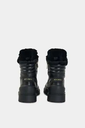 Bogner St. Moritz Lace-up Boots With Spikes - Black