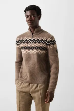Bogner Ludi Cashmere Sweater - Hazel/beige/black