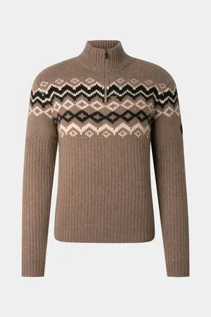 Bogner Ludi Cashmere Sweater - Hazel/beige/black