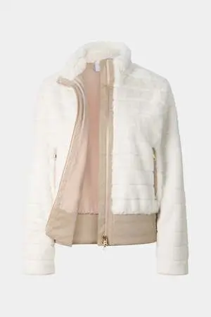 Bogner Valesca Faux Fur Jacket - Off-white/beige