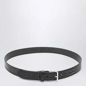 THE FRANKIE SHOP Black Patent Toni Croc Belt Black