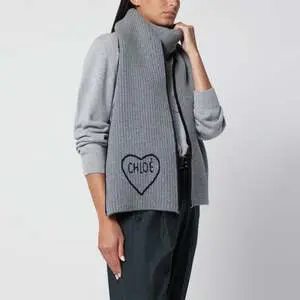 Chloé Encoeur Wool And Cashmere Scarf