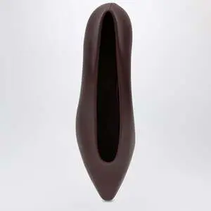 Loro Piana Brown ‘rebecca' Leather Ballet Flats