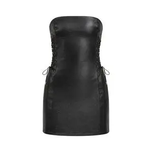 OW Iselin Faux Leather Mini Dress