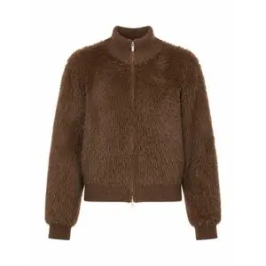 YUMI Eyelash Zip Knitted Jacket