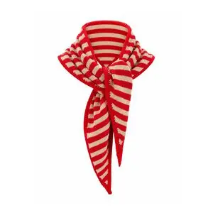 LUELLA FASHION Neutrals/ Cashmere Blend Striped Scarf & Camel - Red