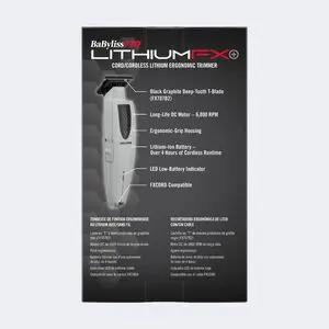 BABYLISSPRO Lithiumfx+ Cordless Hair Trimmer | Grey​ | Babyilsspro