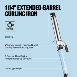 BABYLISSPRO Nano Titanium Extended Barrel Curling Iron