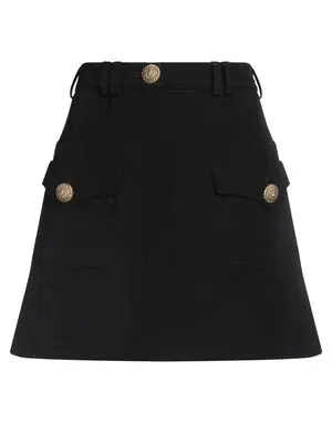 Balmain Mini Skirt Fuchsia Size Virgin Wool