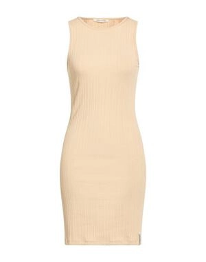 HINNOMINATE Mini Dress Size Cotton, Elastane - Beige