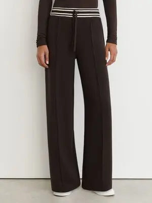 REISS Verity Premium Interlock Stripe-waist Joggers
