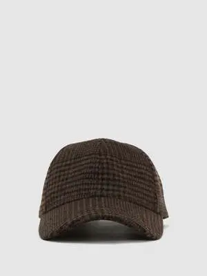 REISS Rover Wool-blend Houndstooth-check Baseball Cap