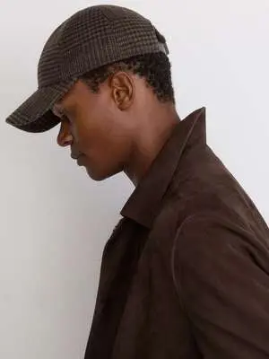 REISS Rover Wool-blend Houndstooth-check Baseball Cap