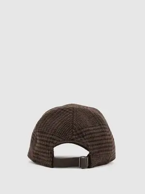 REISS Rover Wool-blend Houndstooth-check Baseball Cap