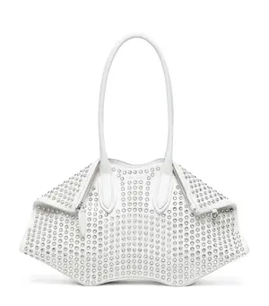 Alexander McQueen Leather Manta Shoulder Bag - White
