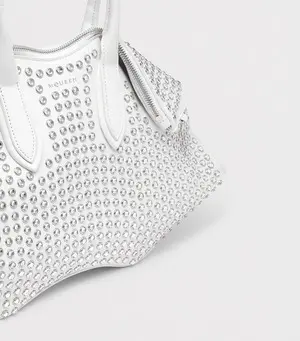 Alexander McQueen Leather Manta Shoulder Bag - White