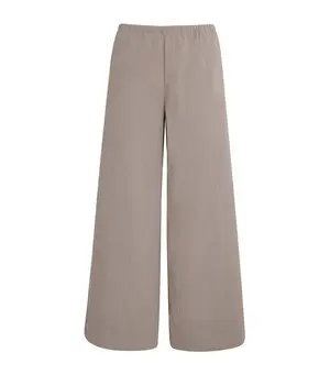 ST. AGNI Stretch-organic Cotton Drawstring Trousers - Beige
