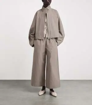 ST. AGNI Stretch-organic Cotton Drawstring Trousers
