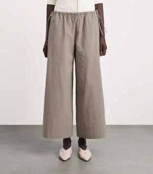 ST. AGNI Stretch-organic Cotton Drawstring Trousers