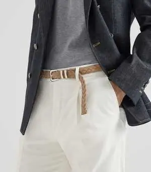 Brunello Cucinelli Leather Braided Belt