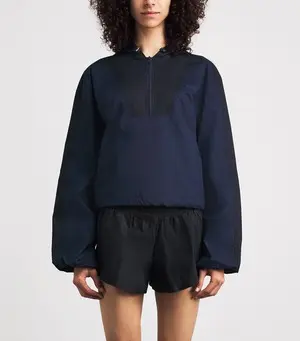SKIMS Woven Cotton Half-zip Hoodie