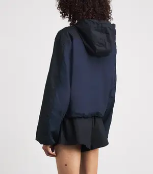 SKIMS Woven Cotton Half-zip Hoodie