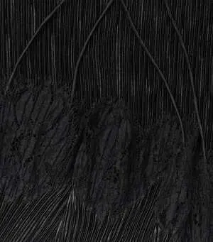 FFORME Plissé Lace-trim Lumi Midi Dress