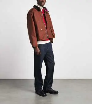 Barbour X Paul Smith Waxed Transport Windowpane Jacket