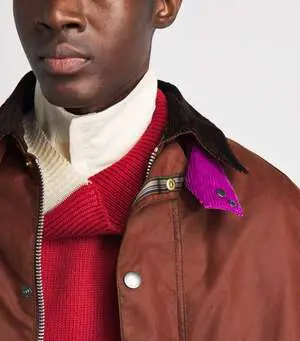 Barbour X Paul Smith Waxed Transport Windowpane Jacket