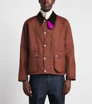 Barbour X Paul Smith Waxed Transport Windowpane Jacket