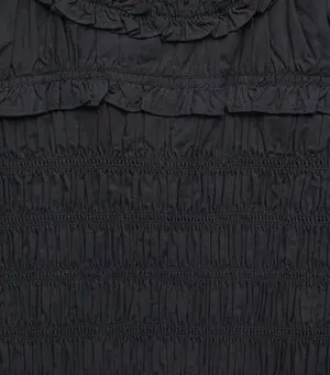 DÔEN Organic Cotton Shirred Mallory Midi Dress