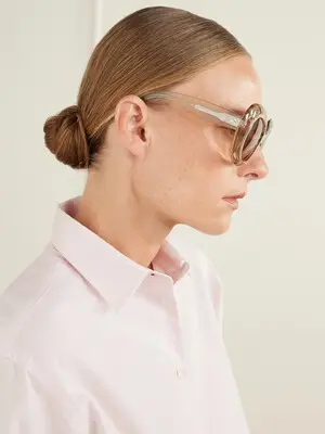 JACQUES MARIE MAGE Monarch Butterfly-frame Acetate Sunglasses - Brown