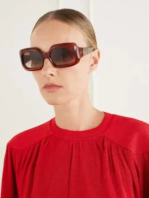 JACQUES MARIE MAGE Starcastle Square-frame Acetate Sunglasses