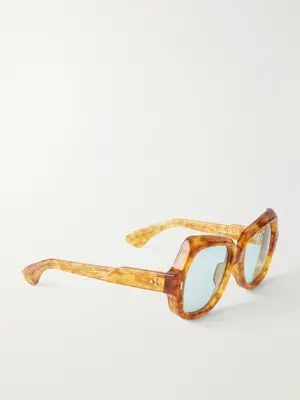 JACQUES MARIE MAGE Perreti Butterfly-frame Acetate Sunglasses - Yellow