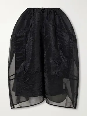 Cecilie Bahnsen Fosia Organza Midi Skirt - Black