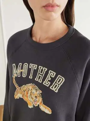 MOTHER The Concert Printed Cotton Sweatshirt