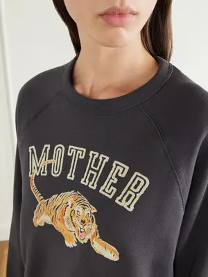 MOTHER The Concert Printed Cotton Sweatshirt
