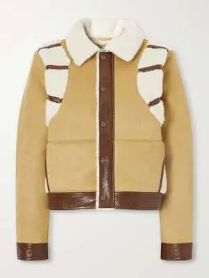 MOTHER The Tripper Puffer Plush-trimmed Jacket - Camel